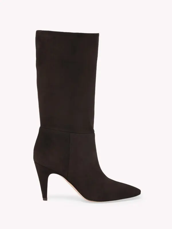 GIANVITO ROSSI Elise Suede Booties - Brown