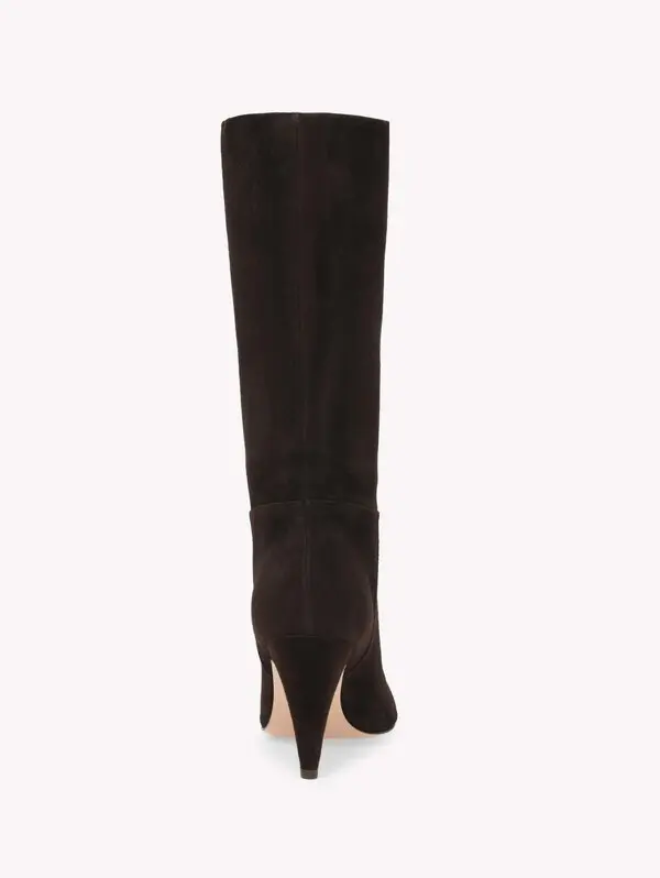 GIANVITO ROSSI Elise Suede Booties - Brown