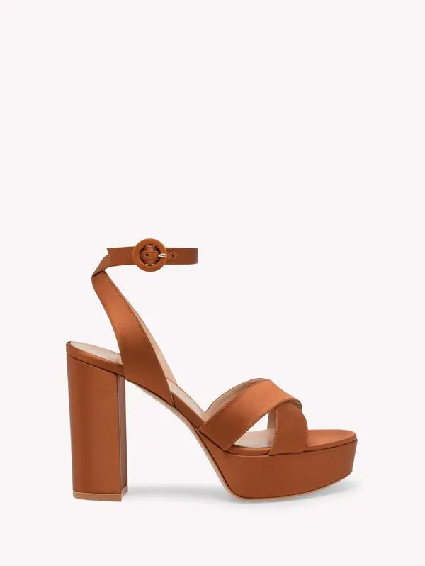GIANVITO ROSSI Sabrina Platform Sandals - Brown