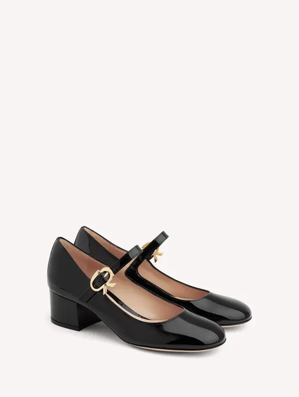 GIANVITO ROSSI Mary Ribbon Pumps - Black -  Patent Calf