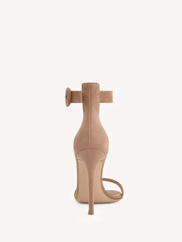 GIANVITO ROSSI Portofino 105 Sandal - Pink - Suede