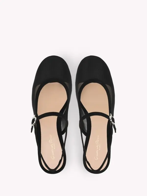 GIANVITO ROSSI Francoise Mary Jane Slingbacks - Black