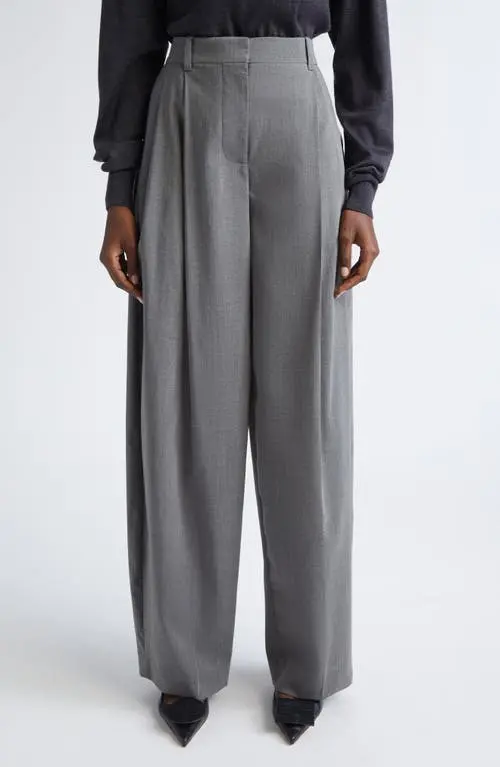 Jacquemus Le Pantalon D'homme Pleated Wide Leg Pants - Grey