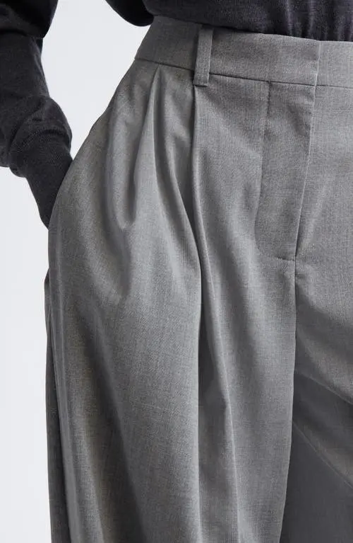 Jacquemus Le Pantalon D'homme Pleated Wide Leg Pants - Grey