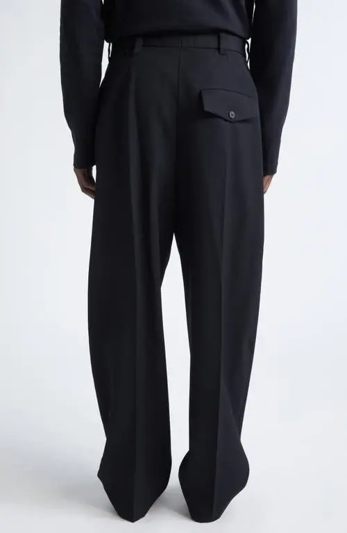 Jacquemus Le Pantalon Fernando Pleated Wool Pants - Black