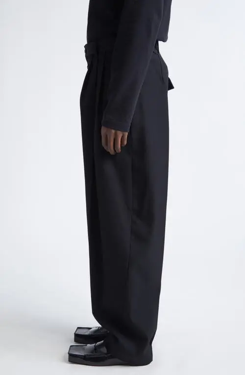 Jacquemus Le Pantalon Fernando Pleated Wool Pants - Black