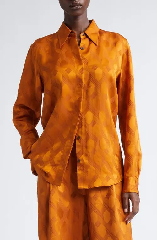 Dries Van Noten Chowy Chain Jacquard Button-up Shirt