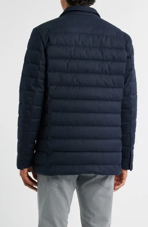 SAVE THE DUCK Felipe Water Resistant Quilted Jacket - Navy Blue Melange