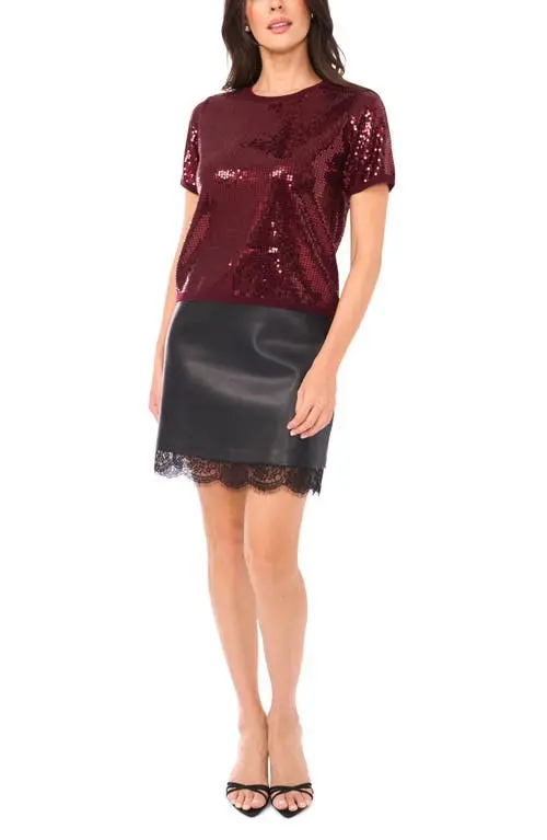 Vince Camuto Sequin Short Sleeve Top