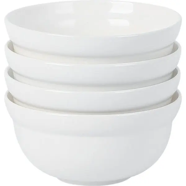 STONE + LAIN Virtuo Porcelain 4-piece Bowl Set - White