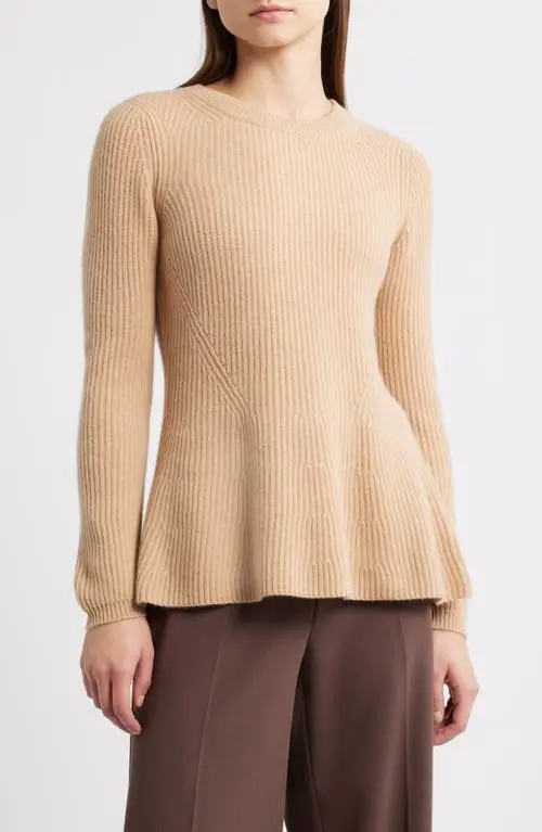 Elie Tahari Leona Peplum Cashmere Sweater