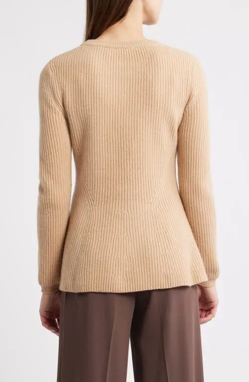 Elie Tahari Leona Peplum Cashmere Sweater