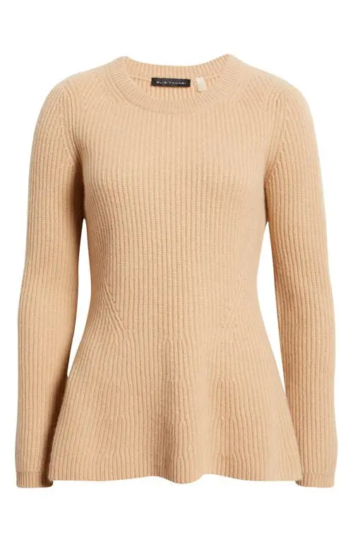 Elie Tahari Leona Peplum Cashmere Sweater