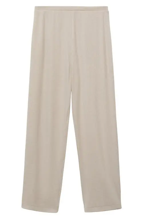 Mango Rib Pajama Pants - Light/pastel Grey