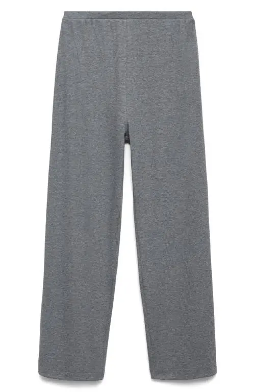 Mango Rib Pajama Pants - Medium Heather Grey