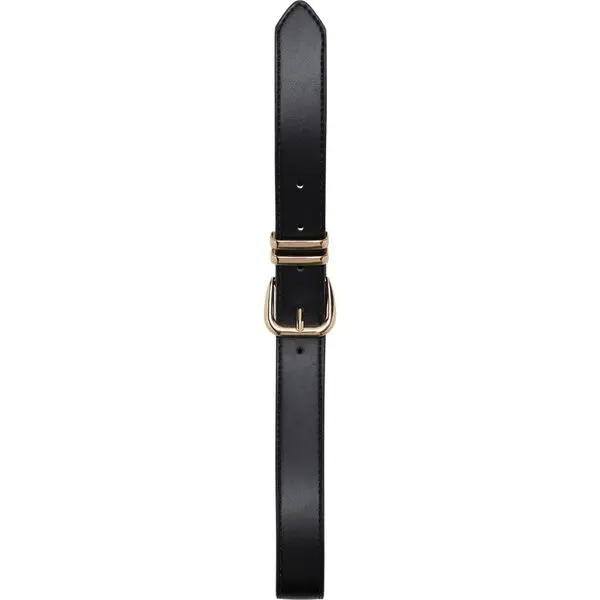 Mango Metal Buckle Belt - Black