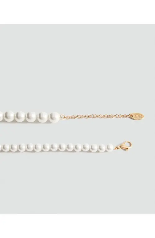 Mango Faux Pearl Double Strand Necklace