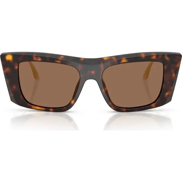 Dolce & Gabbana 51mm Cat Eye Sunglasses - Brown Tortoise/dark Brown