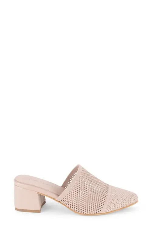 Tahari Knit Block Heel Mule - Natural