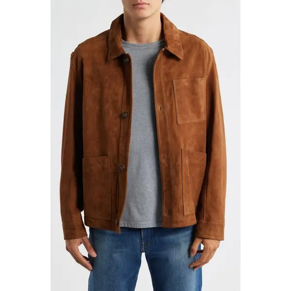 BOSS Markuedo Suede Jacket - Med Brn
