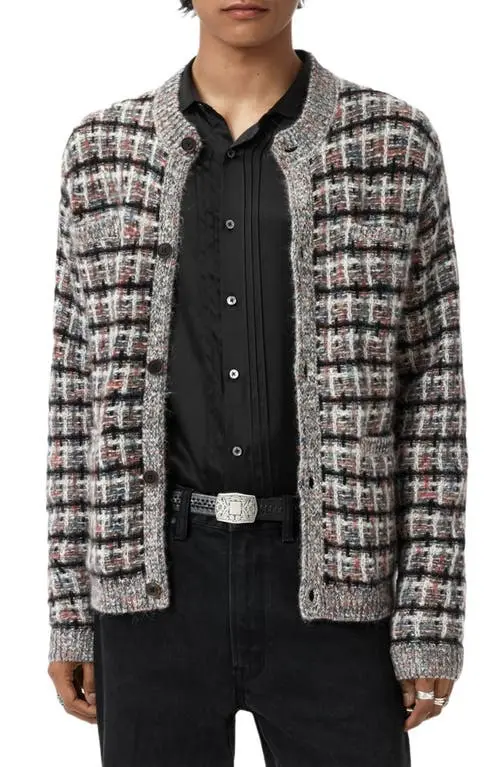 John Varvatos Geometric Wool & Cashmere Cardigan