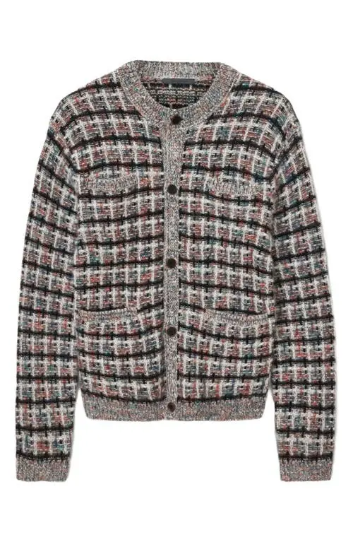 John Varvatos Geometric Wool & Cashmere Cardigan