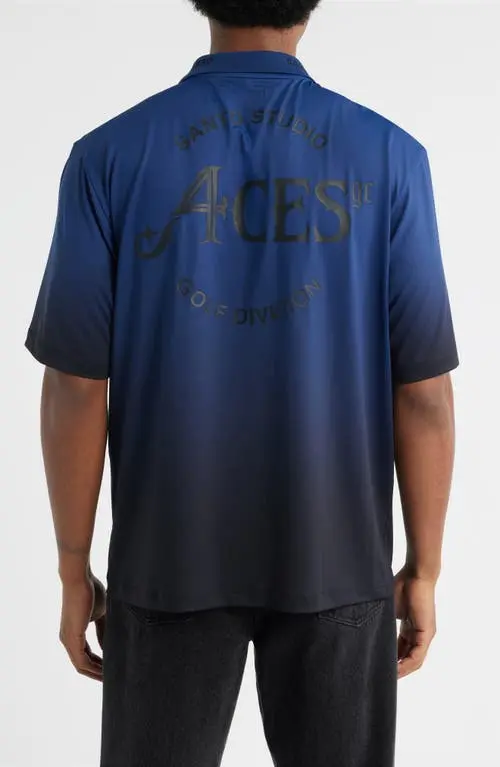 SANTO STUDIO 4 Aces Club Graphic Polo