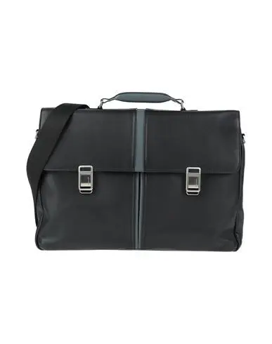 PIQUADRO Handbag In Cow Leather, Nylon, Polyester, And Metal - Black