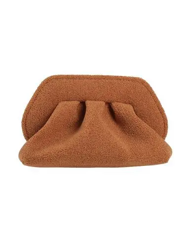 THEMOIRE Bouclé Clutch With Detachable Strap - Brown
