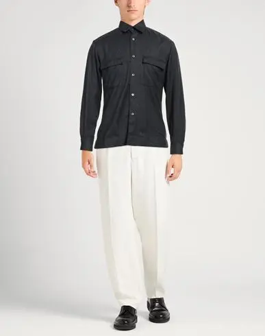 XACUS Shirt Charcoal Size Virgin Wool