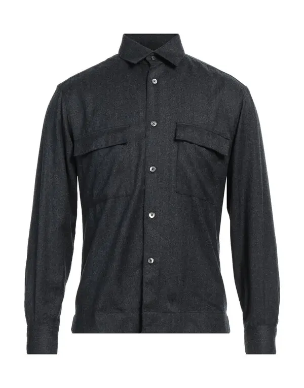 XACUS Shirt Charcoal Size Virgin Wool