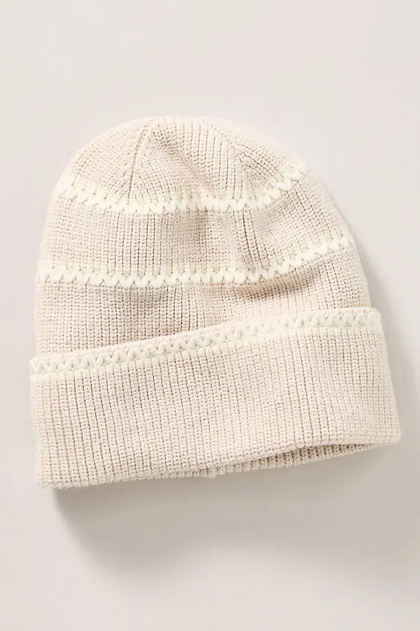 Varley Contrast Stitch Beanie - Silver Birch