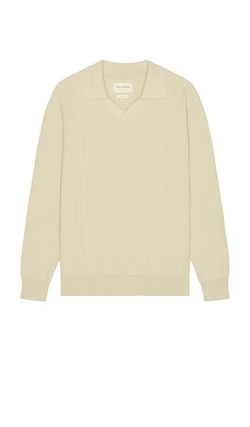 FAR AFIELD Clifford Knitted Ribbed Polo