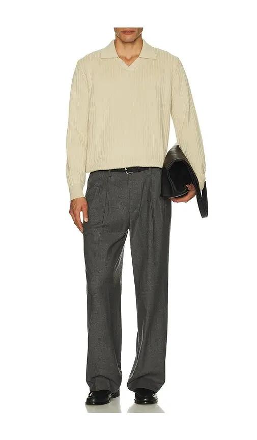 FAR AFIELD Clifford Knitted Ribbed Polo