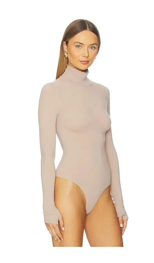 Commando Ballet Turtleneck Bodysuit With Thumbholes - Cameo