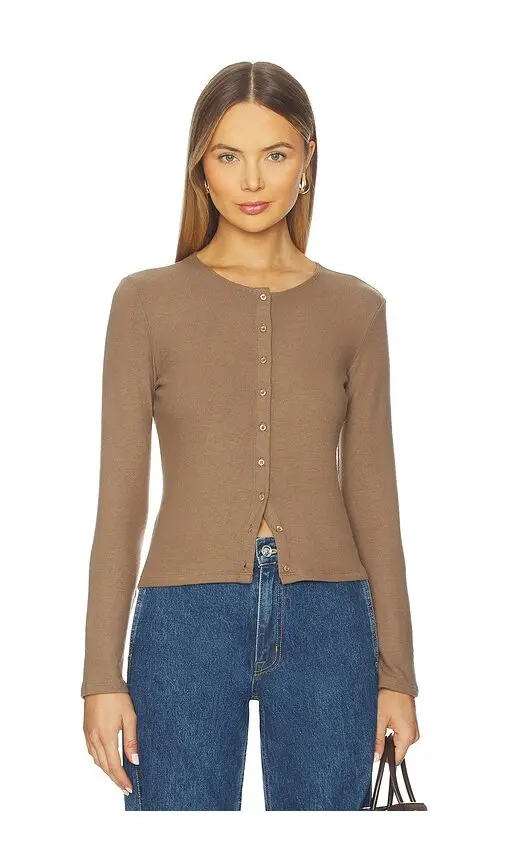 LESET Lauren Classic Cardigan - Walnut
