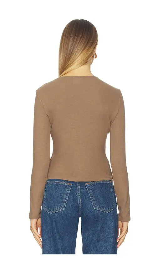 LESET Lauren Classic Cardigan - Walnut