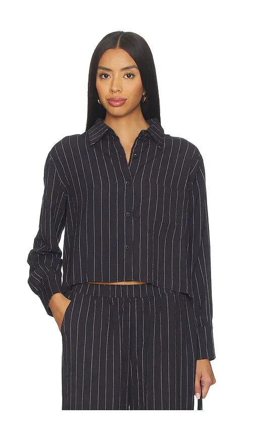 BOBI Boxy Button-front Shirt
