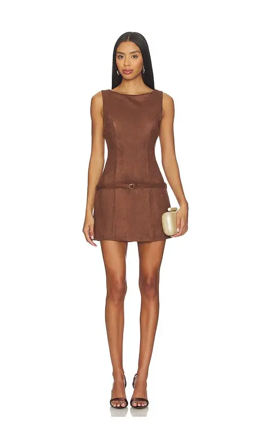 MORE TO COME Rileigh Mini Dress - Brown