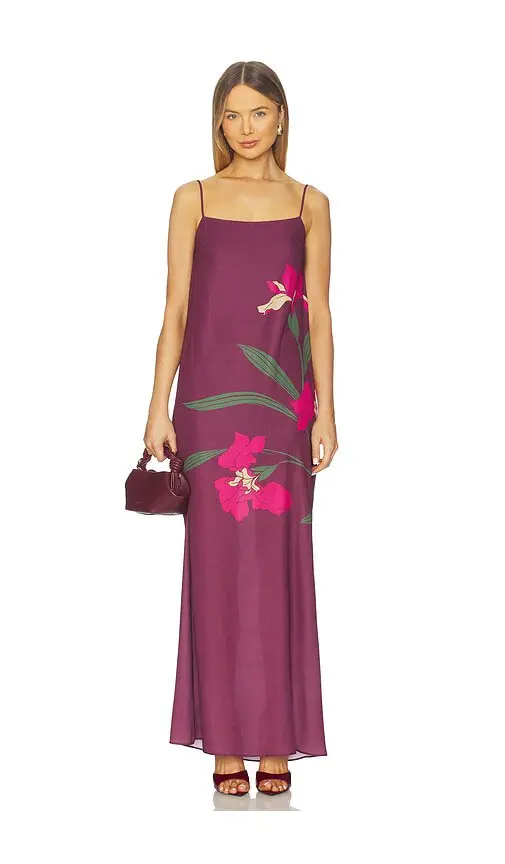 Katie May Chloe Maxi Dress In Raspberry Iris - 10% Off | Editorialist