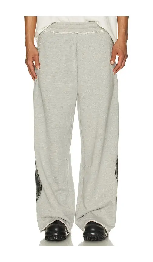 JADED LONDON Gothic Printed Joggers In Light - Grey