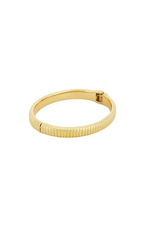 Ettika Ribbed Stacking Bangle Bracelet - Gold