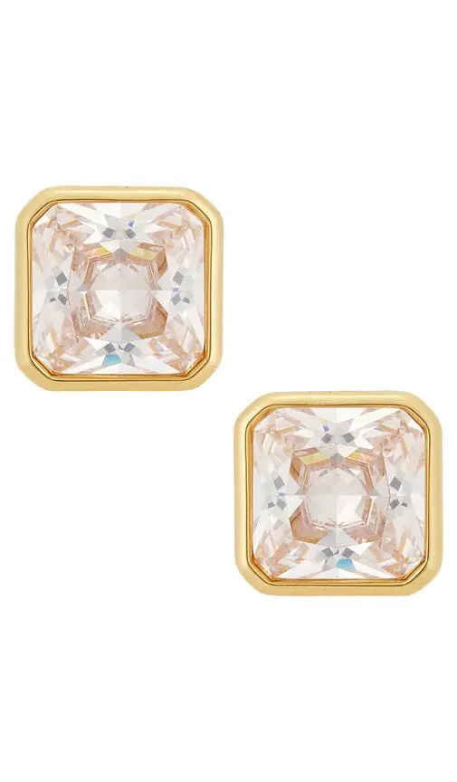 Ettika Radiant Gem Stud Earrings - Gold