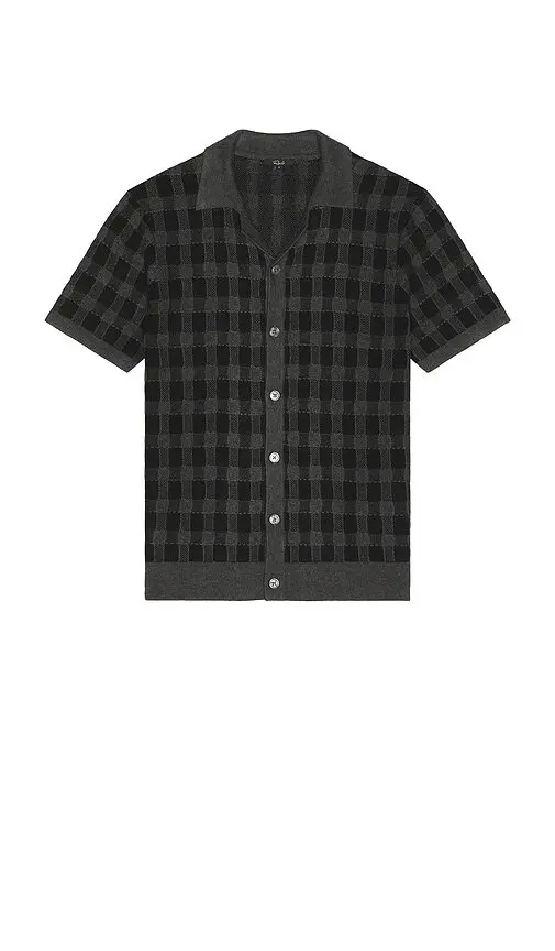 Rails Ronan Short Sleeve Shirt In Black - Charcoal Black