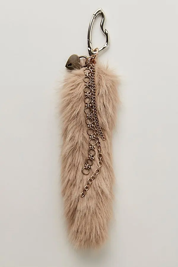 Free People Fluffy Tail Bag Charm - Oatmeal