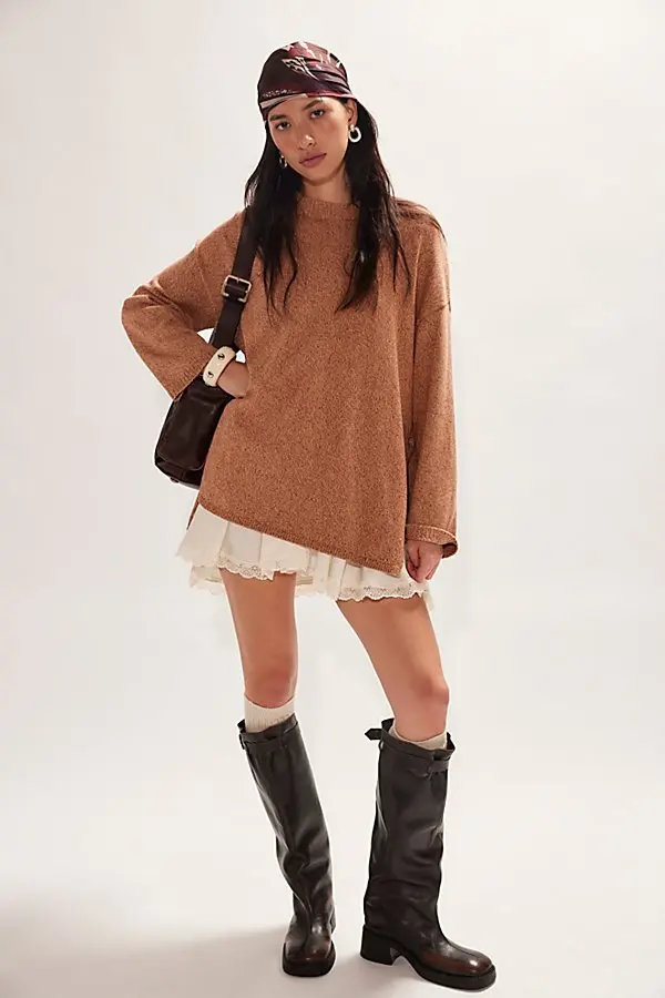 Free People Button Up Sweater Set - Chutney Sand Combo