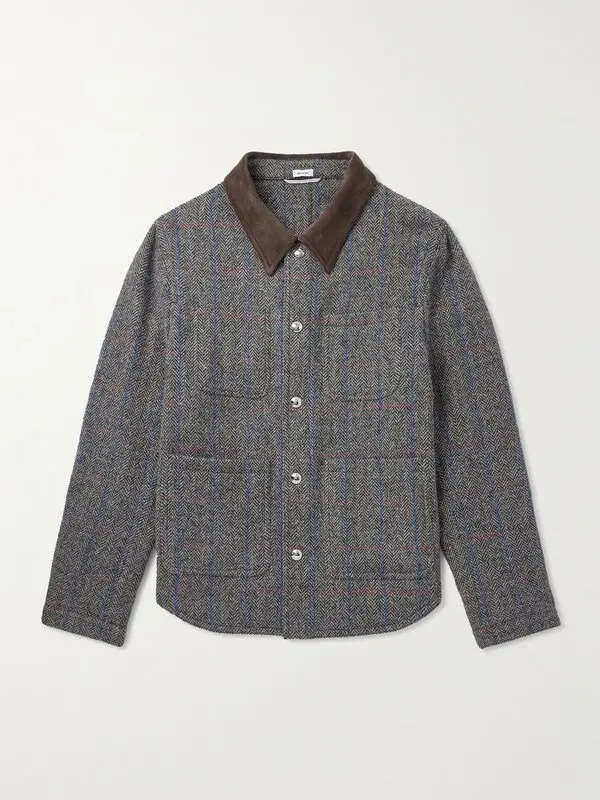 Thom Browne Checked Herringbone Wool Jacket