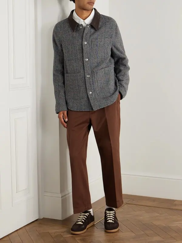 Thom Browne Checked Herringbone Wool Jacket