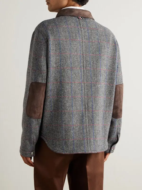 Thom Browne Checked Herringbone Wool Jacket