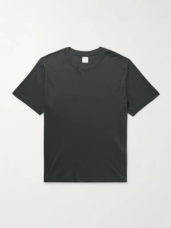 Eleventy Cotton And Modal-blend Jersey T-shirt - Gray